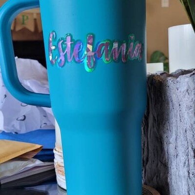 5 Length Monoline Script Font Layered Name Decal - Etsy