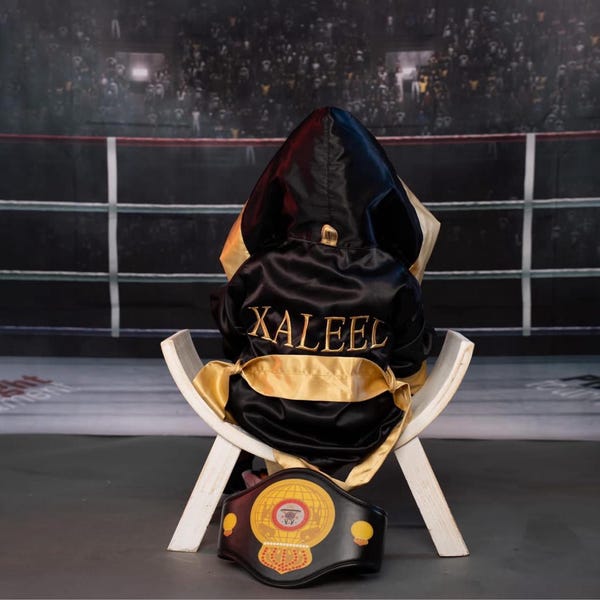 Newborn Knockout Boxing Set: Prop Baby Boxing Ring + Personalized Robe ...