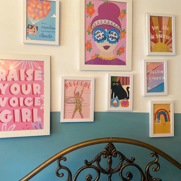 Just Keep Slaying A4 Print, Feminist Quote, Feminist Gift, Cute Prints ...