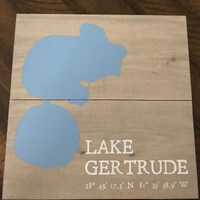 Custom Lake Sign With Lake Name and State Hand Painted, Wood Sign ...