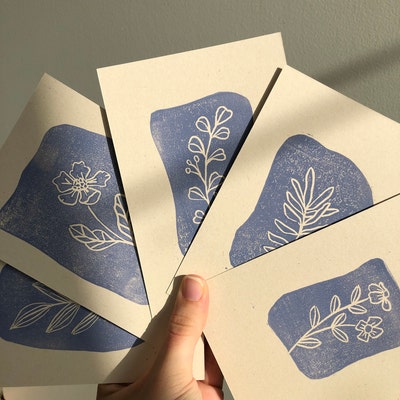 Linocut Print Shrek Postcard - Etsy