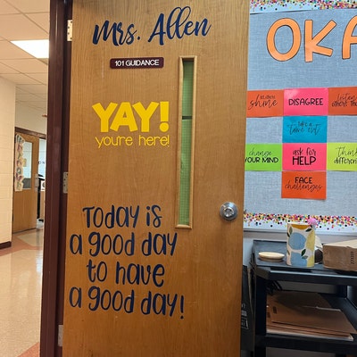 YAY You're Here Designed for Elementary Classroom Door Vinyl Wall Decal ...