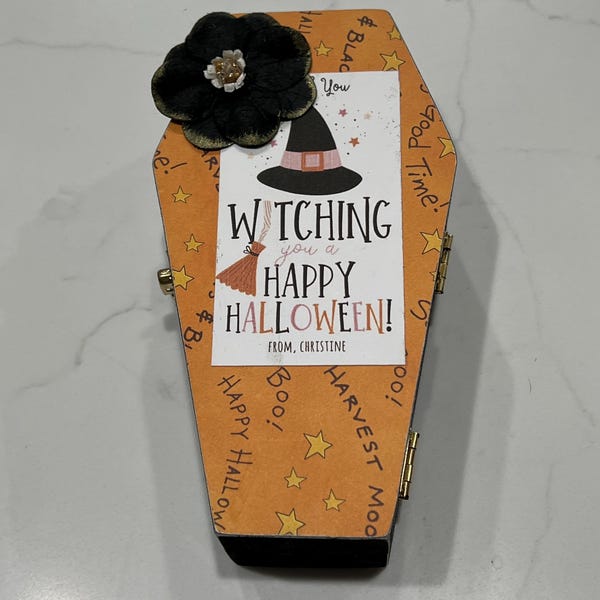 Halloween Gift Tag Printable, Happy Halloween Treat Bag Tag, Witch ...