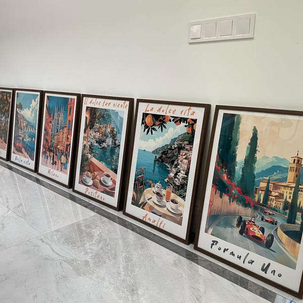 Italian Wall Art Set of 40 Italy Posters La Dolce Vita Print Art Travel ...