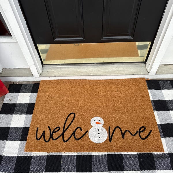 Snowman Doormat, Winter Doormat, Christmas Doormat, Patio Decor ...
