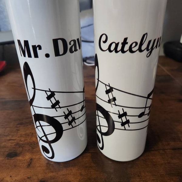 Music Notes 300dpi 20oz STRAIGHT Skinny Tumbler Wrap/band 20oz and 30oz ...