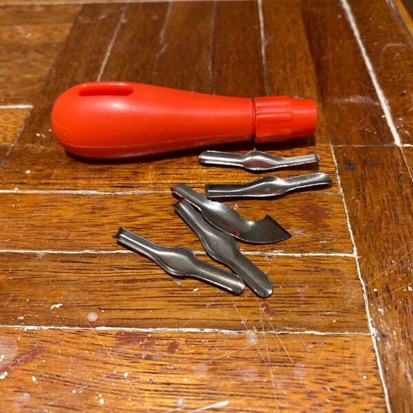 Linocut Tool Set, Student Quality, Handle & 5 Shape Blades, Includes ...