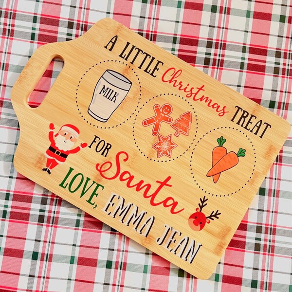 Santa Plate, Cookies for Santa, Personalized Santa Plate, Santa Board ...