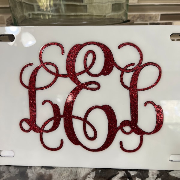 Custom "white" License Plate, Car Tag, Personalized Car Tag, Custom ...