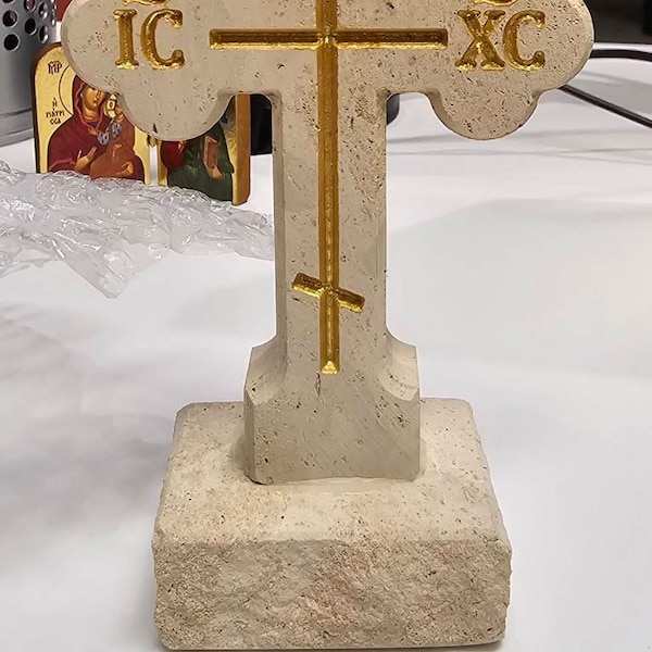 Orthodox Standing Cross, - Made of the Limestone, Religious Gift - Etsy