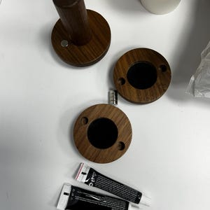 Solid Wood Triangular Wood Bracket,black Walnut One-piece Partition ...