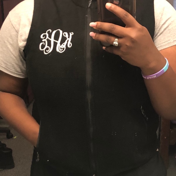 Monogrammed Vest/ Monogrammed Fleece Vest/ Monogram Vest/ Monogrammed ...