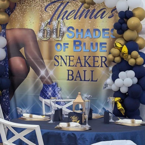 Masquerade Sneaker Ball Purple and Gold Birthday Invitation ...