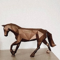 Hand- Low Poly Pdf 3D Papercraft Template, Low Poly DIY Paper Sculpture ...