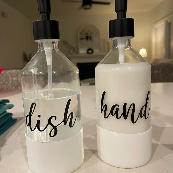 Soap Label Decals / Kitchen Decor / Hand Soap Label / Dish Soap Label ...