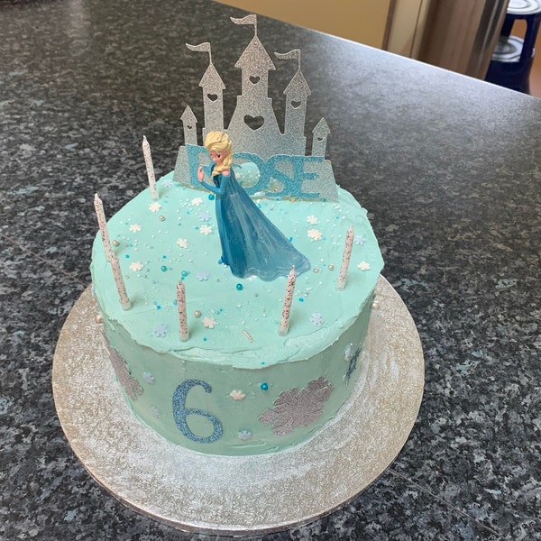 Personalised Frozen Birthday Cake Topper, Custom Name Frozen Cake ...