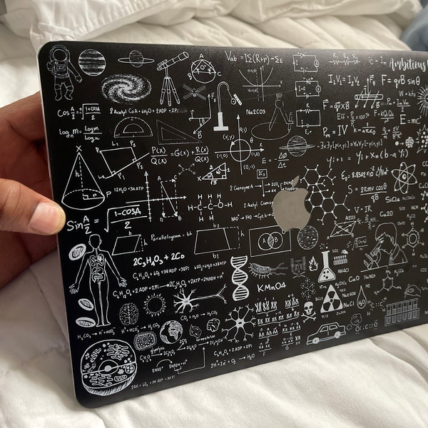Science MacBook Case Black Men MacBook Pro 13 Inch 2018 Air 13 Pro 15 ...