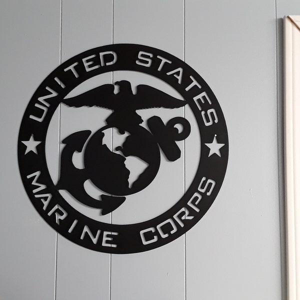 US Marine Corps Metal Sign -- Authorized Seller for USMC Logo -- USMC ...