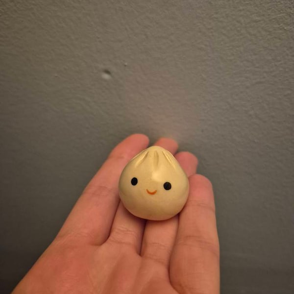 Cute Handmade Ceramic Dumpling. Happy Soup Dumpling. Adorable Gyoza ...