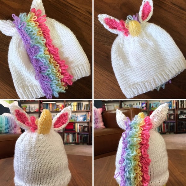 Baby Unicorn Hat KNITTING PATTERN / Unicorn Pattern / Unicorn Horn Hat ...