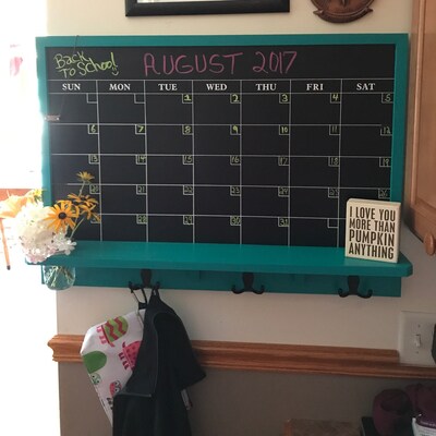 Large Chalkboard Calendar/ Message Board/office Decor/kitchen - Etsy