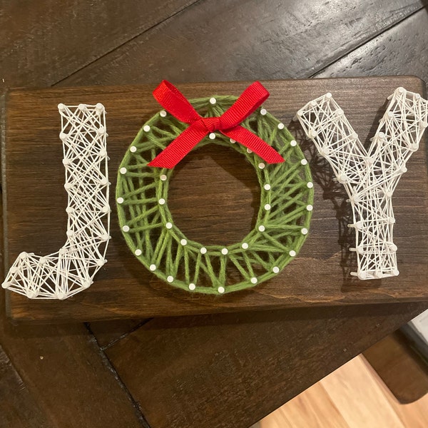 DIY Joy Wreath String Art Kit - Etsy