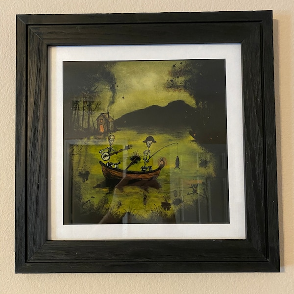 10x10" PHYSICAL PRINT - Swamp Skeletons Print on Enhanced Matte Paper ...