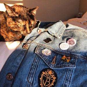 Calico Cat Enamel Pin Cat Cute Cat Orange and Black Tricolor Brindle ...