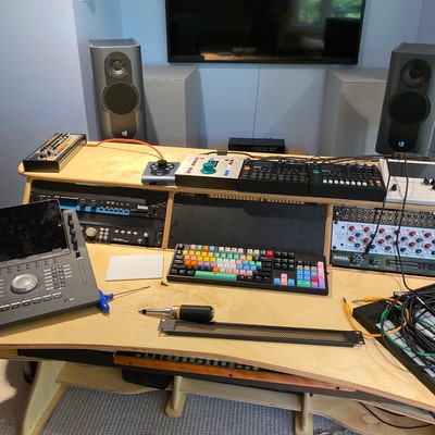 Recording Studio Desk/ 12RU Workstation/ Cabinet Grade Birch Plywood ...