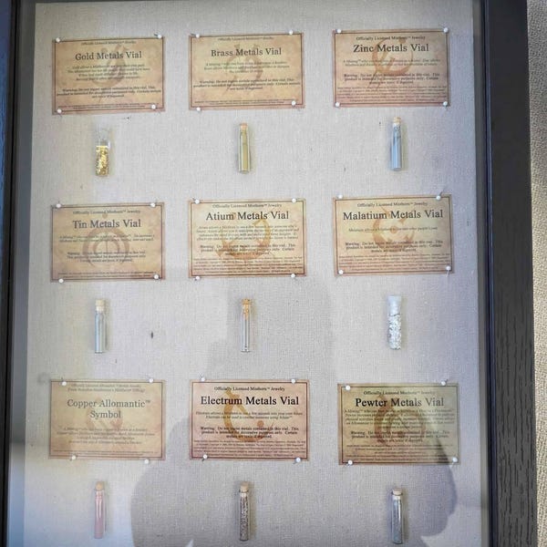 Mistborn Metals Vials, Officially Licensed With Brandon Sanderson ...
