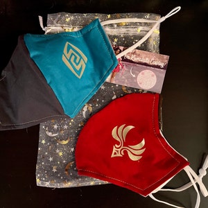 Genshin Impact Inspired HTV Face Masks made to Order - Etsy