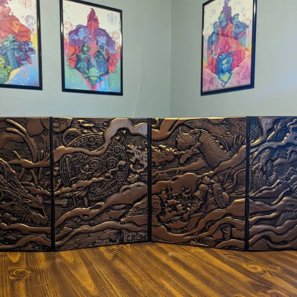 Dnd Decor 7 Piece Wooden Dice Outline Wall Decoration Dungeons And Dragons Artwork Poster Rpg