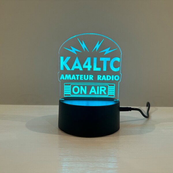 Ham Radio Lighted on Air Callsign Display LED - Amateur Radio Operator ...