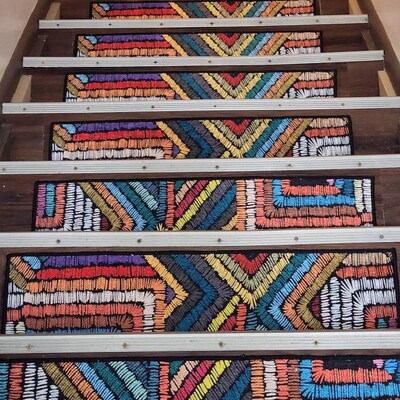 Rainbow Stair Rug, Stair Treads Carpet, Stair Treads Rug, Non-slip ...