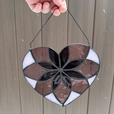 Four Stained Glass Heart Patterns - Etsy
