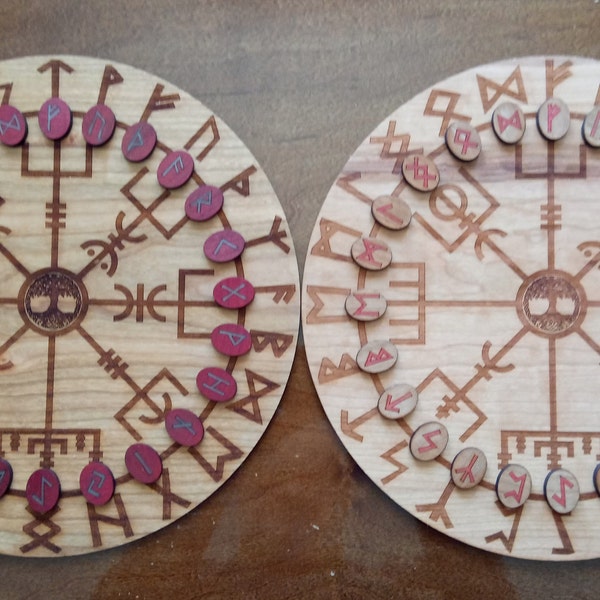 Wheel of the Year Moon Cycle Sun/pentagram Poplar Laser Engraved Wiccan ...