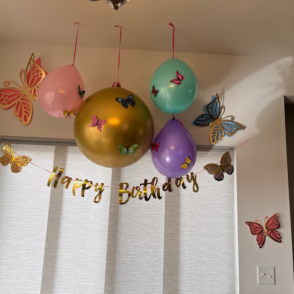 Pack of 3 Giant Large Paper Butterfly Prop, Pack of 3 Different Sizes ...