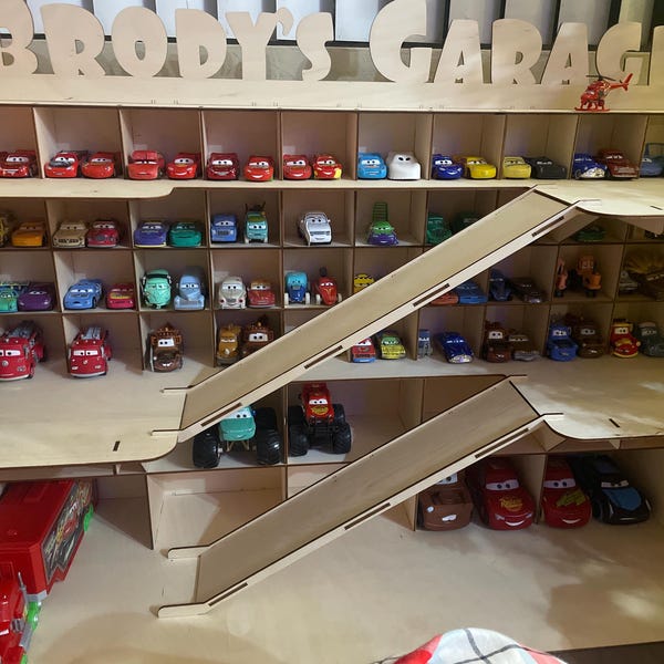 Wooden Toy Car Garage, Toys for Kids, Toddler, Toy Car Storage, Toy ...