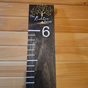 Personalized Family & Kids Growth Chart Large Ruler 3d Nursery Decor ...