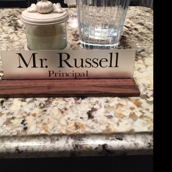 Desk Name Plate, Office Name Plate, Name Plaque, Principal Name Plate ...