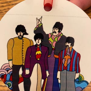 The Beatles With A Happy Blue Meanie Jumbo Vinyl Sticker is Groovy and ...