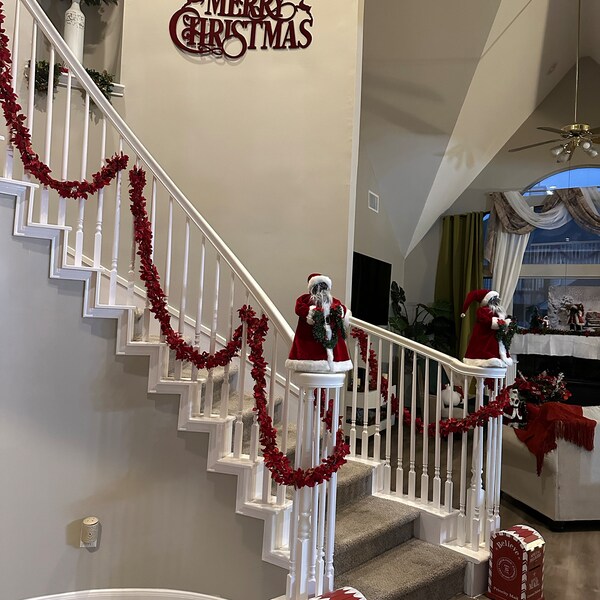 Candy Red Merry Christmas Metal Sign: Holiday Wall Decor - Etsy