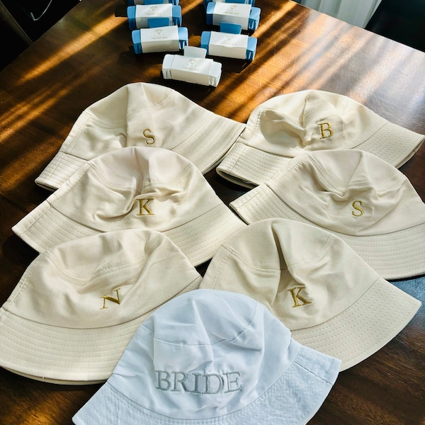 Simplistic Bachelorette Initial Bucket Hats - Etsy