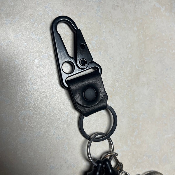 Leather Clip Keychain, Handmade Leather Keychain, EDC Keychain, Premium ...