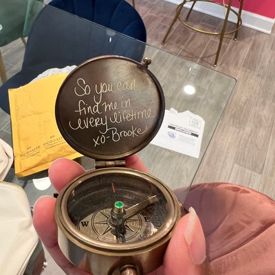 Your Actual Handwriting Compass Wedding Gift for Groom - Etsy