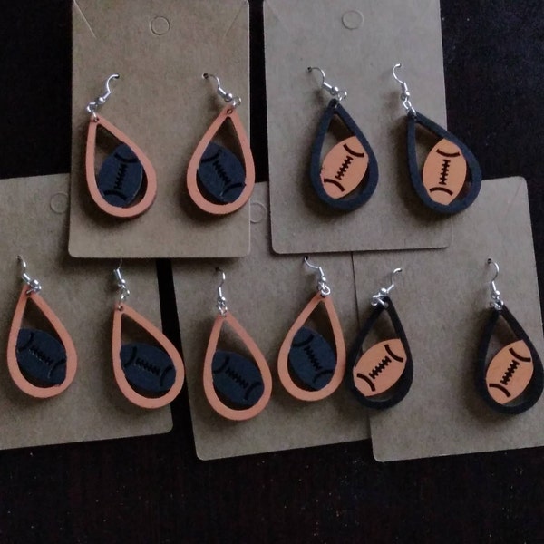 10 Pieces DIY Unfinished Laser Cut Natural Wood Earrings Blanks Wood ...