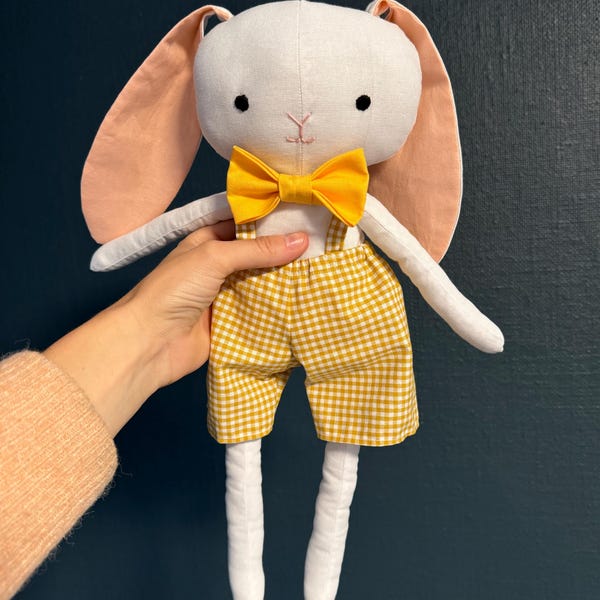 Bunny sewing pattern PDF make 2 types of cloth bunny rabbit doll ...