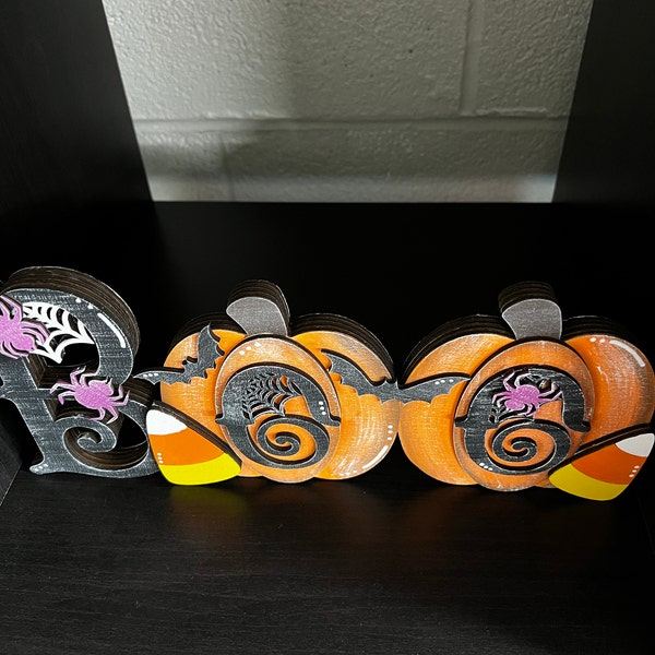 Chunky Boo Halloween Shelf Sitter SVG File | Halloween SVG File | Laser ...