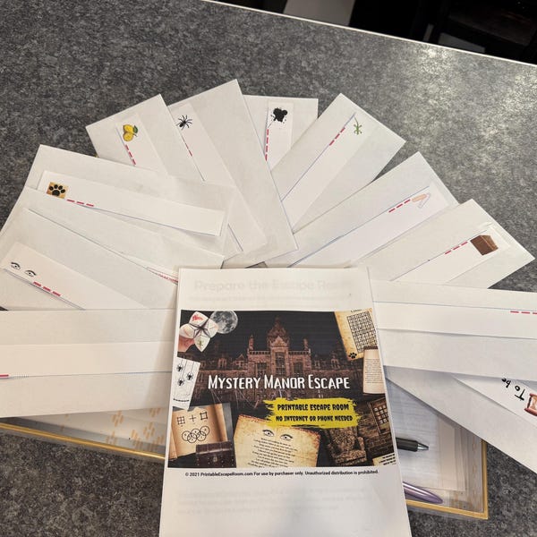 Escape Room Game. Mystery Manor Printable Adventure for Adults, Teens ...