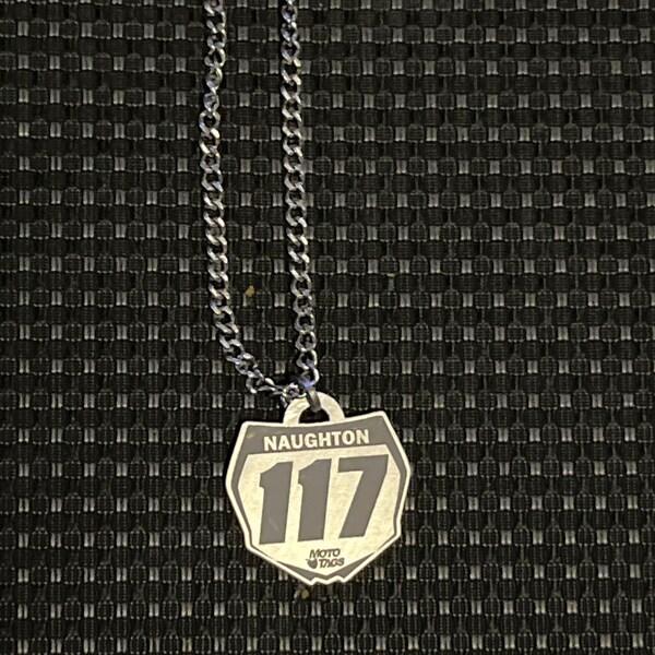 Aluminum Dirt Bike Number Plate Necklace With Personalized Graphics - Etsy